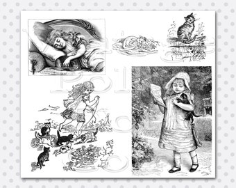 Unique kitten clipart related items | Etsy