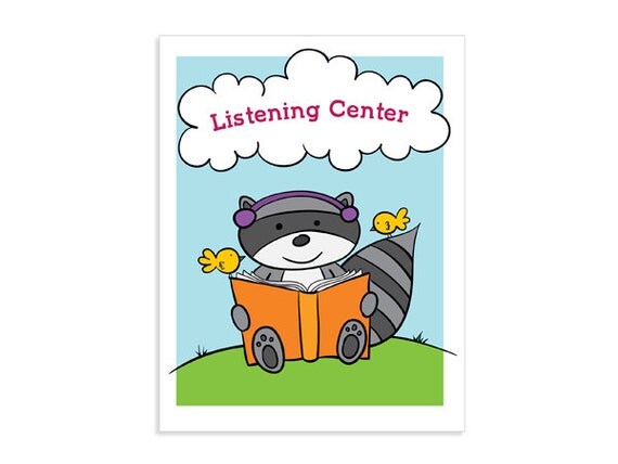 Items similar to Classroom Poster - Listening Center (Customizable) on Etsy