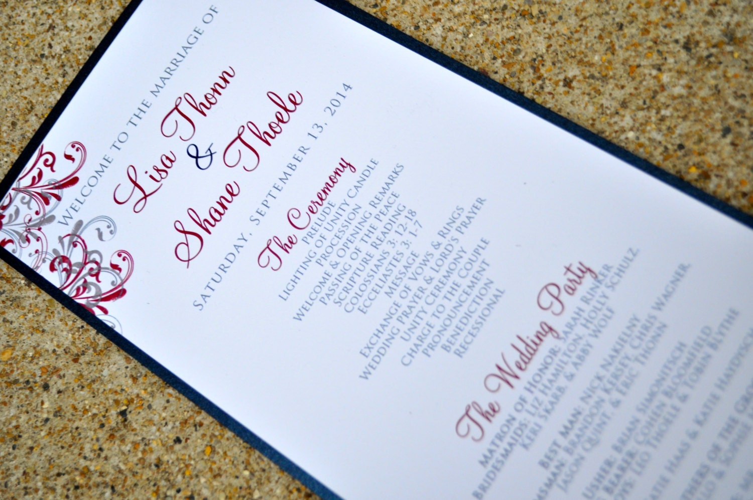 Wedding Programs – Wedding Ceremony Cards – Ceremony Programs ...