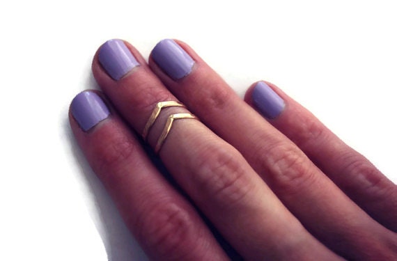 Gold knuckle ring set gold rings stacking rings midi
