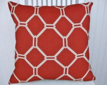 Popular items for red geometric pillow on Etsy