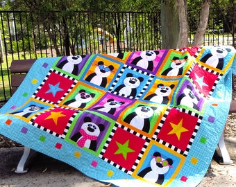 Popular items for panda quilt on Etsy