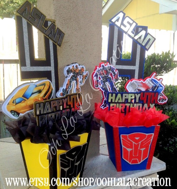Transformers Birthday Centerpieces
