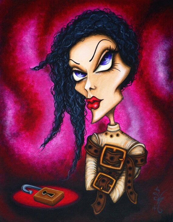ORIGINAL Gothic Fantasy Lowbrow Woman Girl Face by NatalieVonRaven
