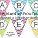Alphabet and Number Bunting in Yellow and Gray with by comincioli