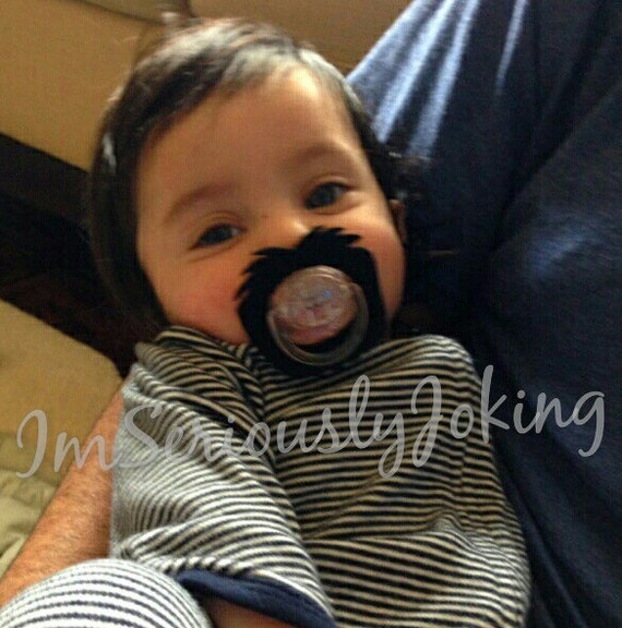 Mustache Pacifier-Baby Boy Pacifier-Baby Goatee-Little Man