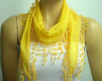 Popular items for yellow scarf on Etsy