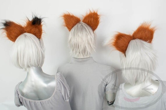 Rust Copper Furry Fox Tail and Ears Cosplay by lemonbrat on Etsy