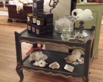 ON SALE: Shabby Chic Cottage Painted Tea Cart