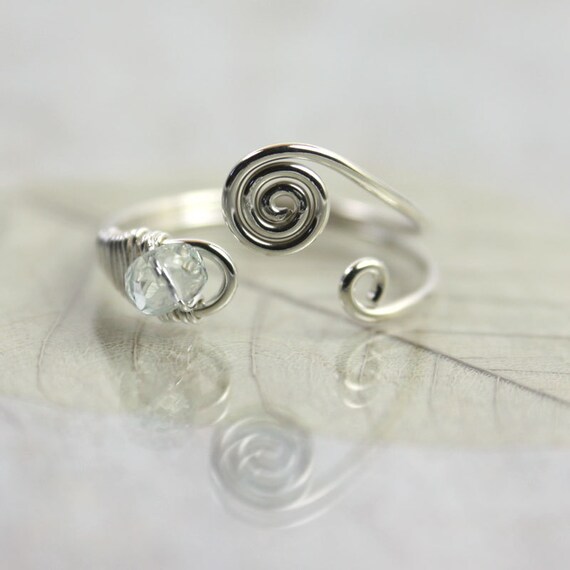 Items similar to Wire Swirl Ring Elven Style - Sterling Silver ...