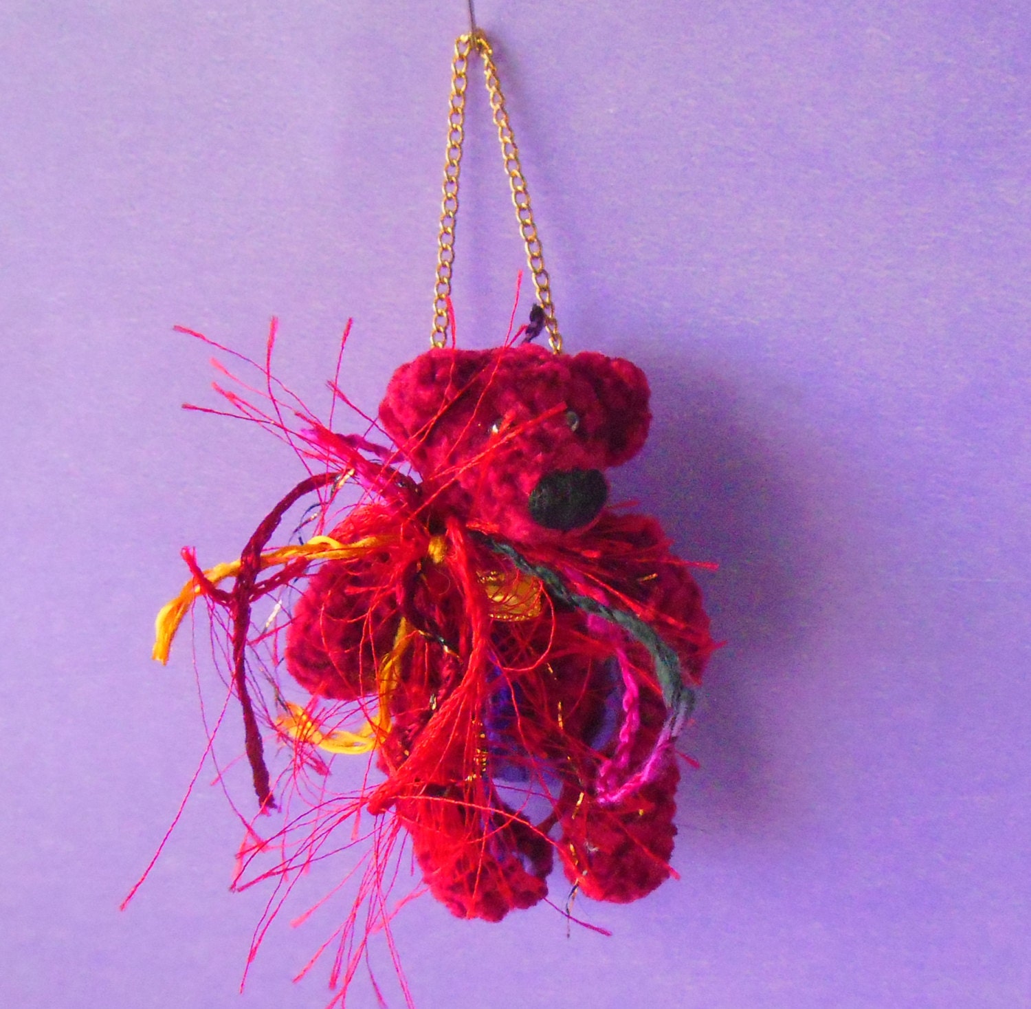 Tiny Teddy Bear Purse. 2 3/4 inches tall with by margaretminibears