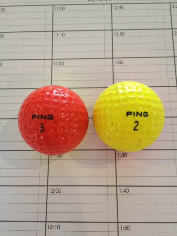 Ping Golf Ball Two Tone Color Collectible Orange by LemonandBean