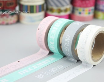 3 Rolls Japanese Washi Tape Set Masking Tape Paper by mieryaw
