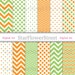 Girl Digital Paper Scrapbook Background chevron polka dot