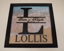Popular items for last name framed on Etsy