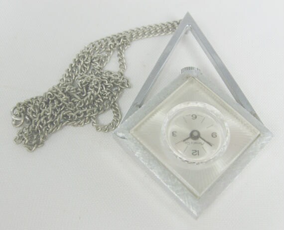 Vintage Marcel & Cie Watch Necklace Pendant Swiss Made Not Running ...