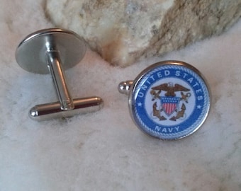 Popular items for navy cufflinks on Etsy