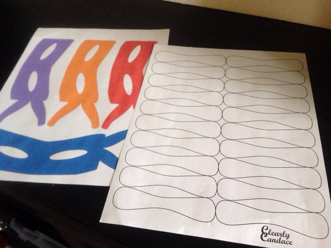 Ninja Turtles Mask Printables for Gift Sacks color