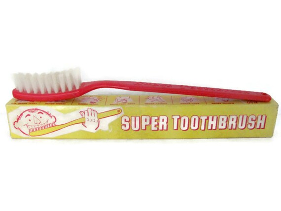 Vintage 1960's Super Toothbrush Giant Toothbrush Novelty