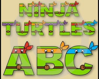 Popular items for tmnt letters on Etsy