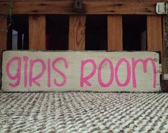 Lovely handmade "girls room" pallet sign