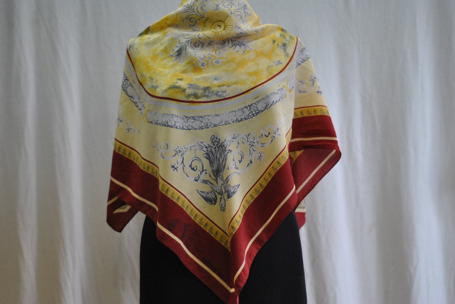 Vintage BAROQUE silk scarf .. – Haute Juice