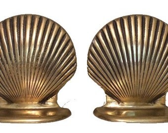 Popular items for brass shell bookends on Etsy