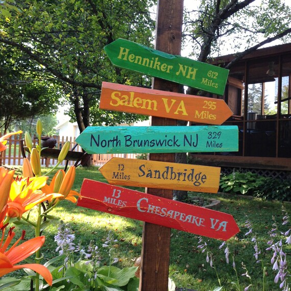 Custom Wooden Directional Sign 5 Pack by CurioObscurio on Etsy