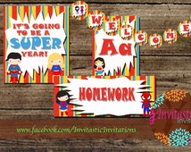 SALE 50% OFF- Superhero Bulletin Board/Classroom Decoration - Teacher ...