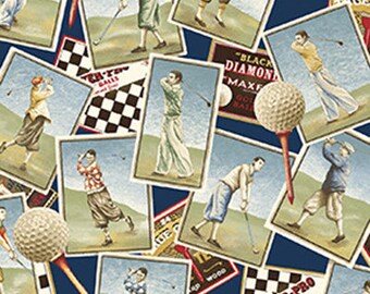 Golf themed fabric | Etsy