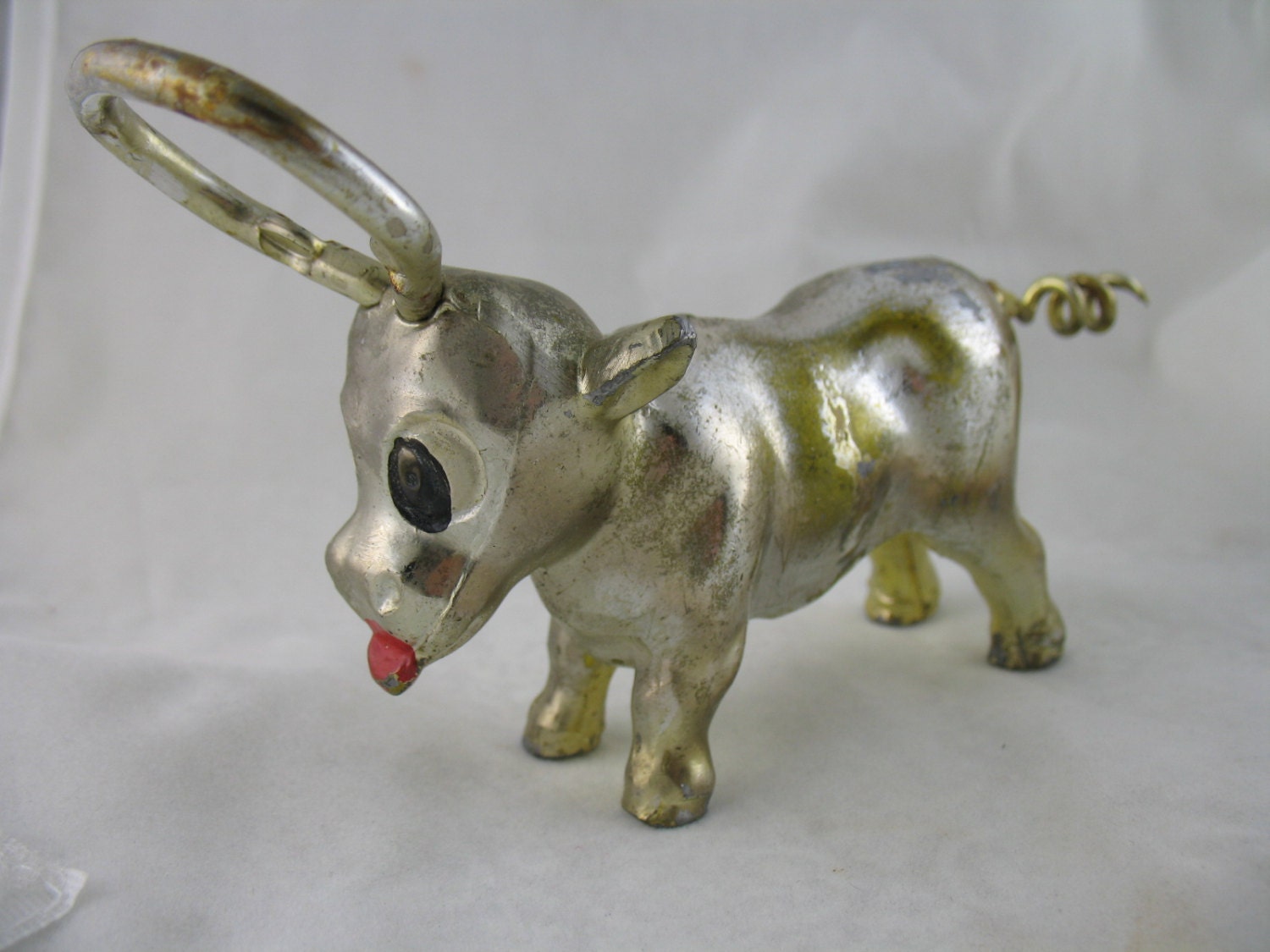 Vintage Cow Bottle Opener Corkscrew Collectible Barware