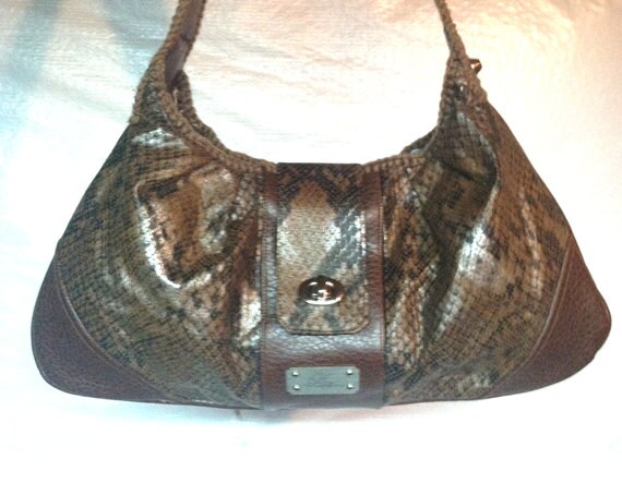 Items similar to Handmade Hobo Bag / Zippered Pouch Combo Set Brown ...