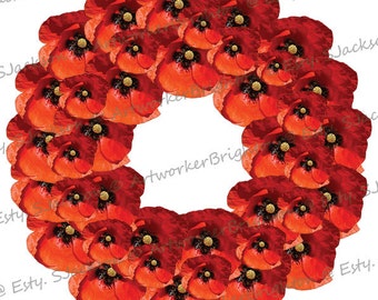 Popular items for poppy wreath on Etsy