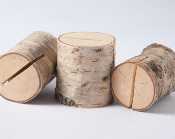 25 Wood table number holder Rustic wedding decor by DINDINTOYS