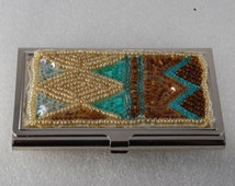 Popular items for beaded card holder on Etsy