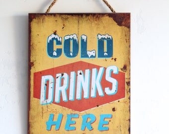 cold drinks sign – Etsy