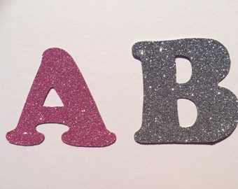 Large Die Cut Glitter Cardboard Letter or Number by ooksiehandmade