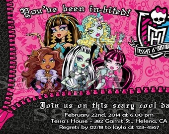 Monster high invitation | Etsy