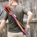 Purple Leather Quiver Right side reverse draw