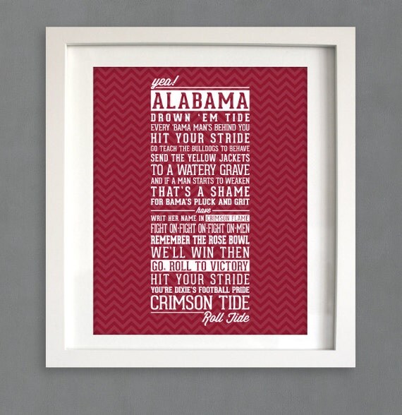 Items similar to Instant Download - University of Alabama Fight Song ...