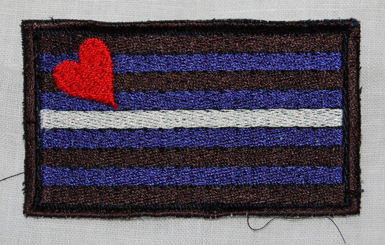 Leather Pride Flag embroidered patch