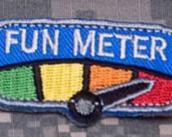 Tactical Fun Meter Full Color Morale Patch Velcro 1x2" Sized - Variations!