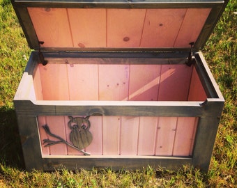 Items similar to Rustic Toy Chest and Storage Trunk | made from ...