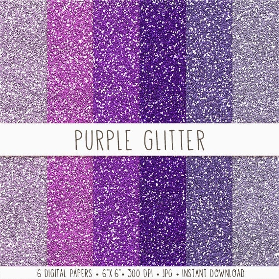 Purple Glitter Digital Paper Purple Glitter Paper Texture