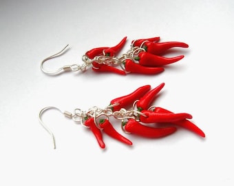 Chilli earrings | Etsy