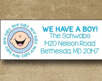 Baby boy labels | Etsy