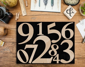 Printable Numbers Art - Any Size Printable / Instant Download
