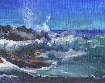 Navy blue wall art | Etsy