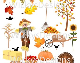 Autumn Clip Art Pack - Instant Download