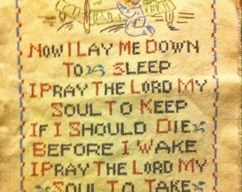 Popular items for now i lay me down on Etsy